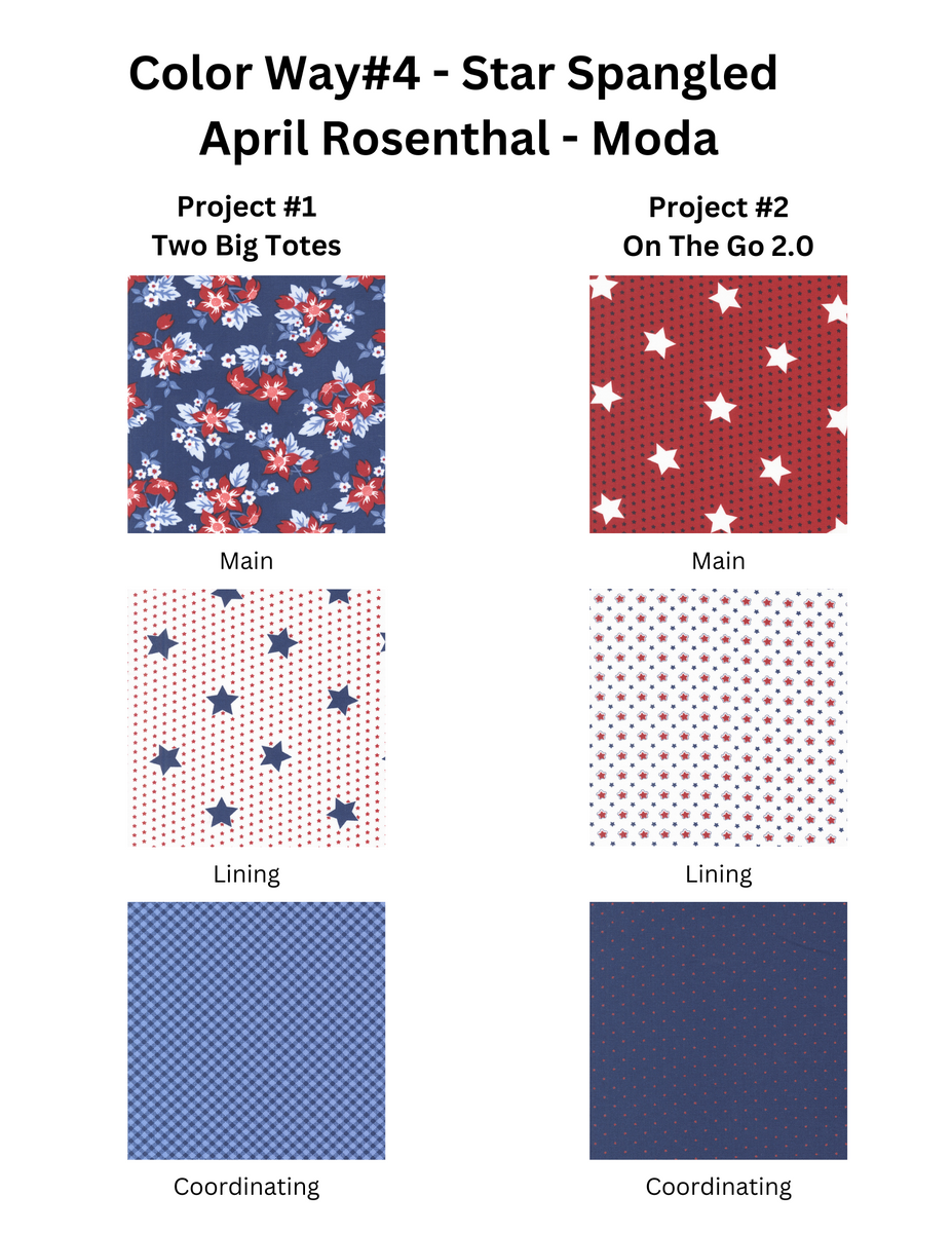 June 2025 - Summer Essentials - Color Way#4- Star Spangled - April Ros – sewletsmakeabag